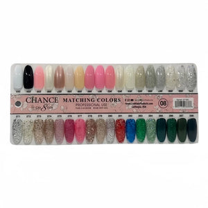 Color Chart Board 36 tips #8 Glitter & Pearl Shades