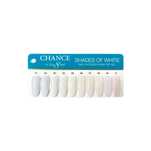 Color Chart Board 10 tips "Shade of White"