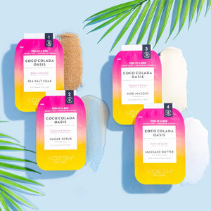 Voesh Pedi in Box - 4-Step - Coco Colada Oasis - Single (1Pc) Box Case